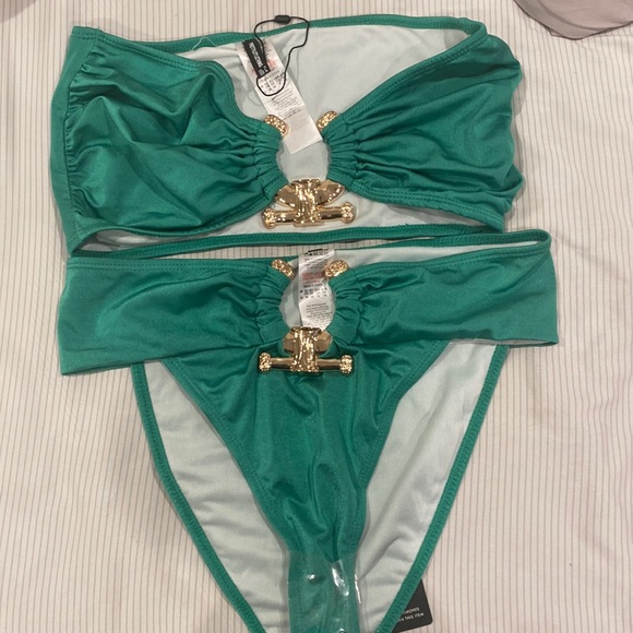 PrettyLittleThing | Other | Teal And Gold Pretty Little Thing Bathing ...